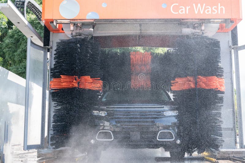 Summer Car Washing - Automatic Station Stock Image - Image of washing ...