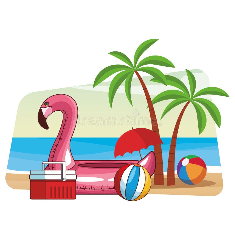 Summer cartoons concept stock vector. Illustration of season - 135109767