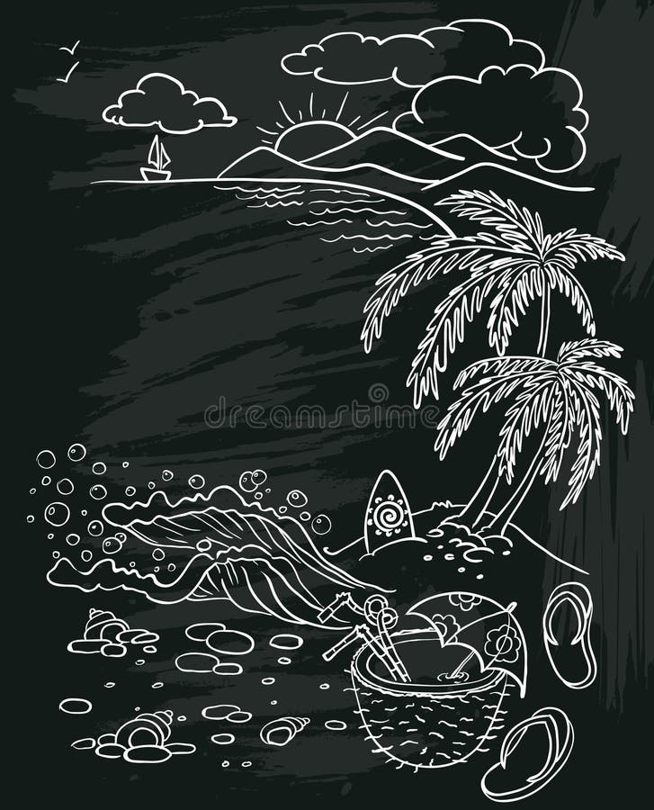 Summer Beach Chalkboard Designs