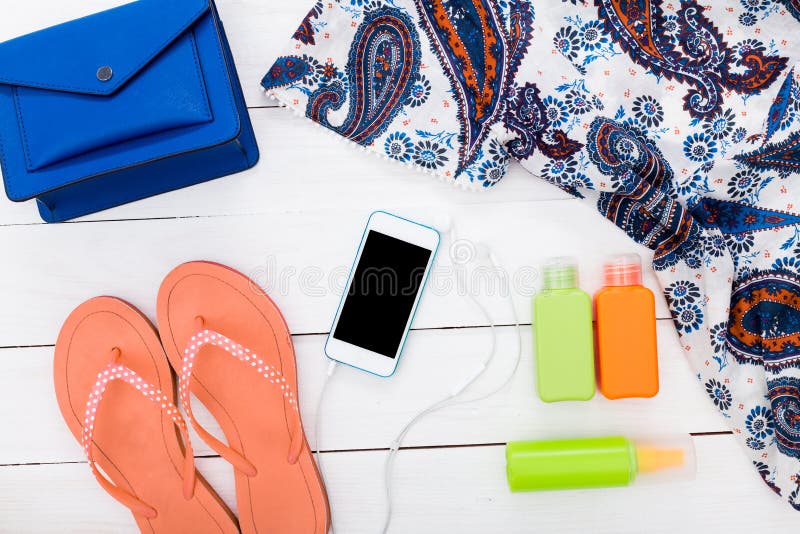 Summer Clothes and Accessories Stock Image - Image of accessories ...