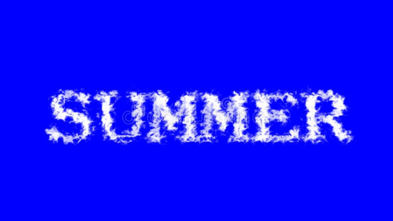 Summer Cloud Text Effect Blue Isolated Background Stock Illustration ...