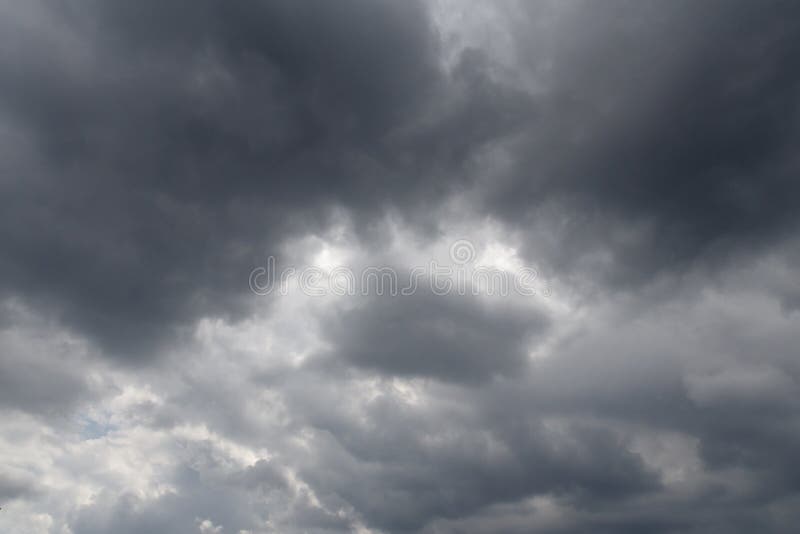Summer. the Cloud is Very Dark. it Will Rain Soon Stock Photo - Image ...