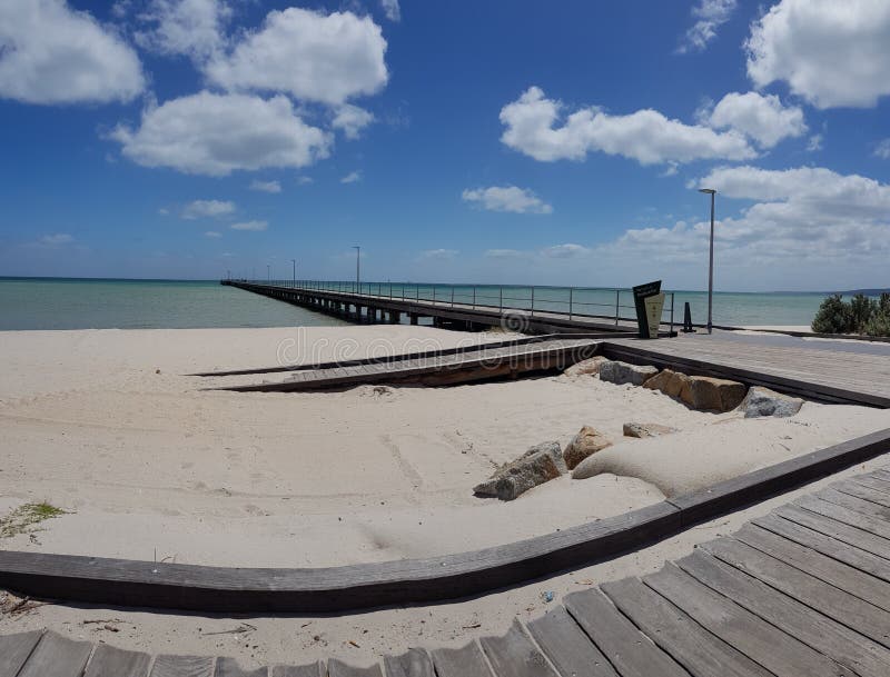 Beach sand pier editorial photography. Image of beach - 109067962