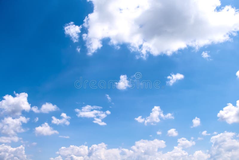 Summer Clouds Patterns on Bright Blue Sky Background Stock Photo ...