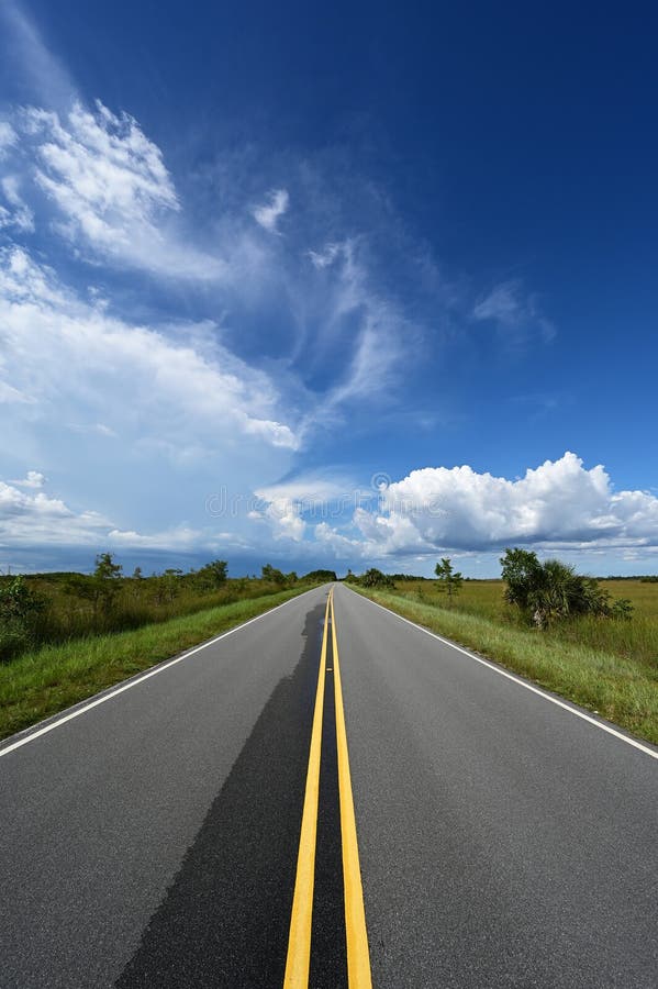 Summer Cloudscape Over Main Park Road in Everglades National Park ...