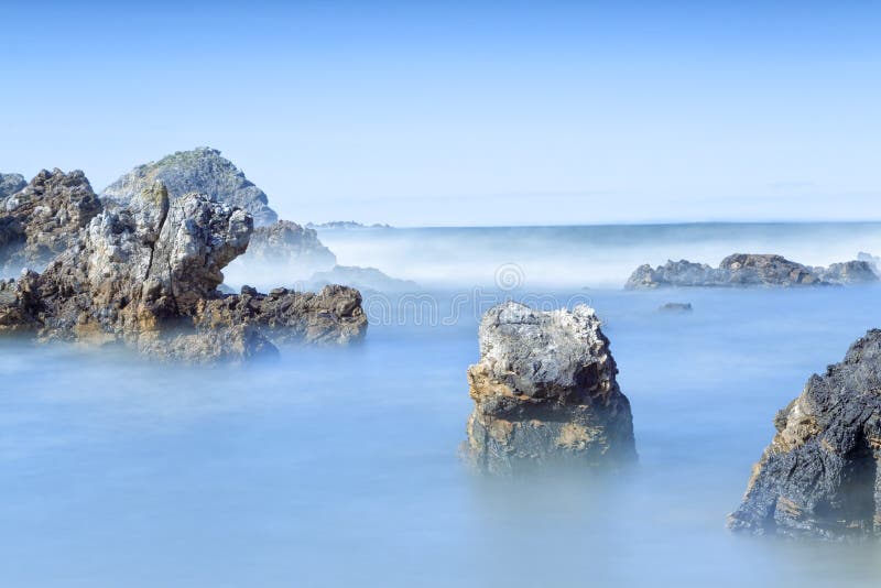 Summer on the coast. stock photo. Image of beaches, blue - 97866900