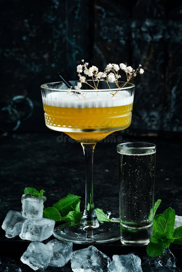 Summer Cocktail and Bar Concept. Fresh Alcoholic Cocktail with ...