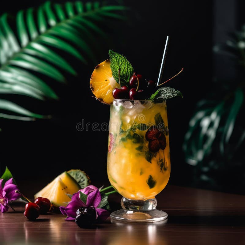 Summer Cocktail. Illustration AI Generative Stock Illustration ...