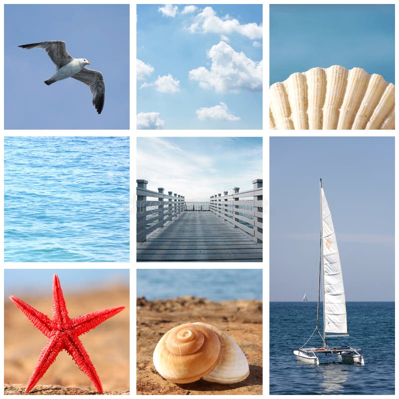 Summer collage stock image. Image of season, sail, holiday - 21253913