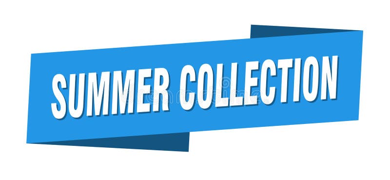 Summer Collection Banner Template. Summer Collection Ribbon Label Stock ...