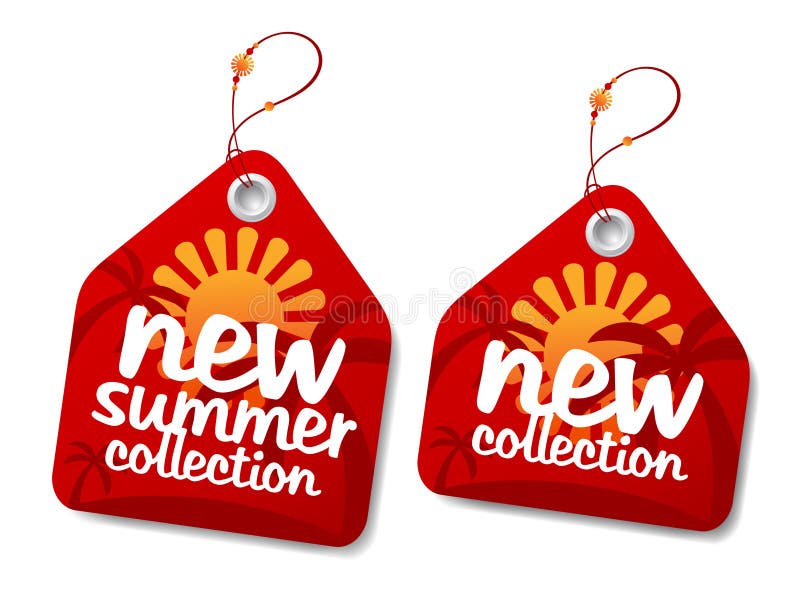 Summer collection labels. stock vector. Illustration of shopping - 19256351