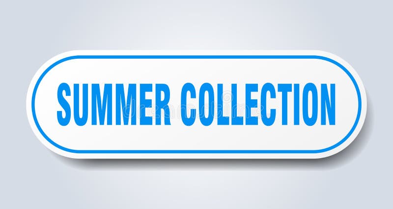 Summer collection sticker. stock vector. Illustration of stamp - 197145209