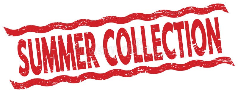 SUMMER COLLECTION Text on Red Lines Stamp Sign Stock Illustration ...