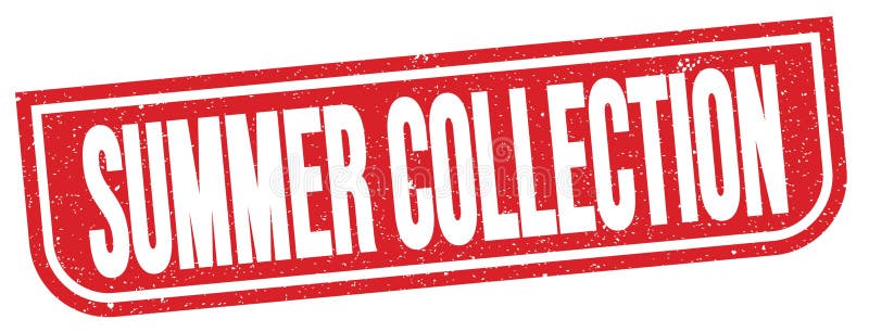 SUMMER COLLECTION Text Written on Red Stamp Sign Stock Illustration ...