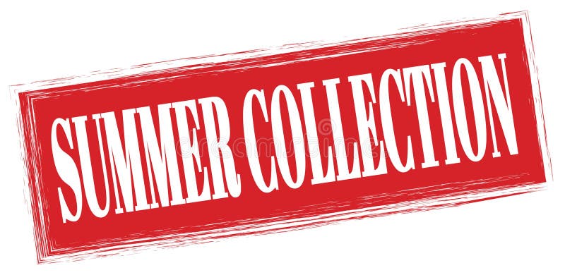 SUMMER COLLECTION Text Written on Red Stamp Sign Stock Illustration ...