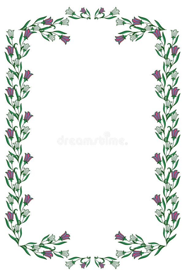 Summer Color Frame with Abstract Flowers. Stock Illustration ...