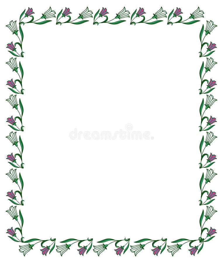 Summer Color Frame with Abstract Flowers. Stock Illustration ...