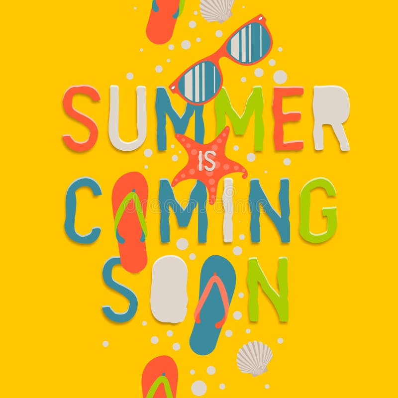 Summer Coming Soon, Creative Graphic Background Stock Vector ...