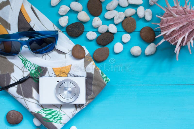 Summer Concept with Beach Items Stock Image - Image of ocean, relax ...