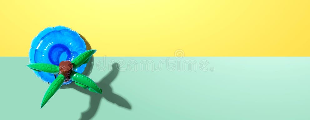 Summer Concept with a Palm Tree Float Stock Photo - Image of palm ...