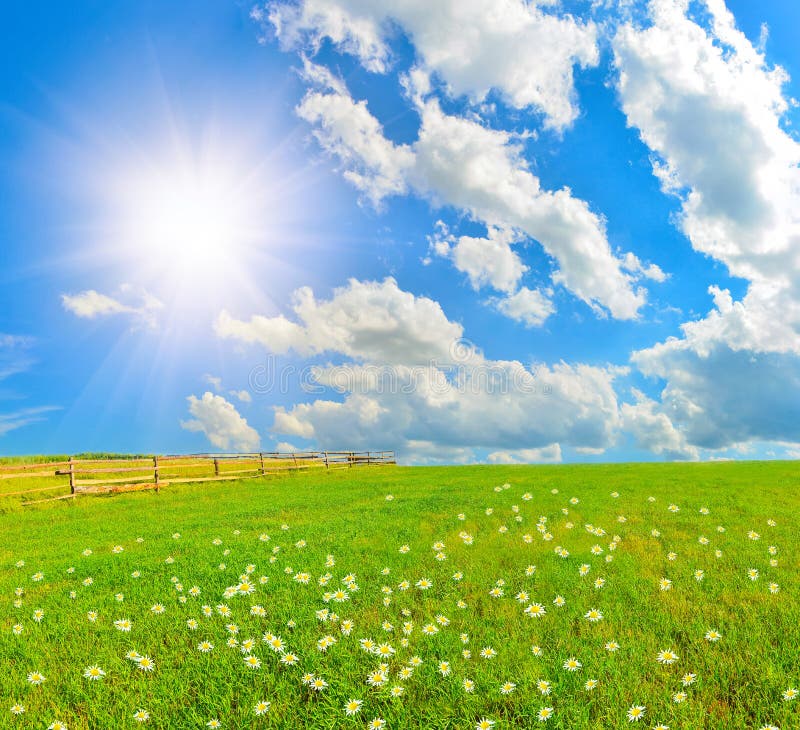 Summer country background stock photo. Image of clouds - 42799606
