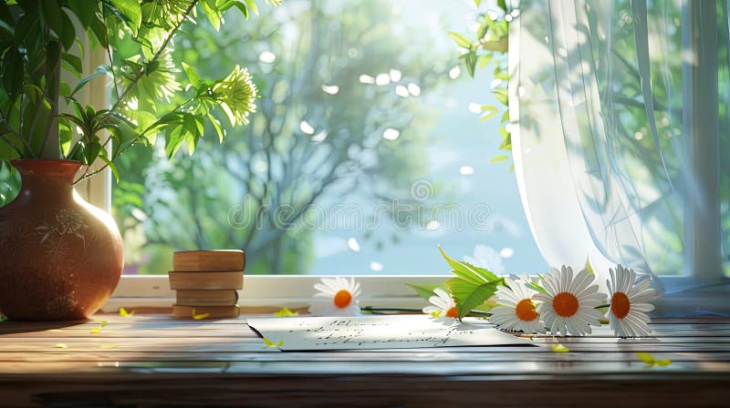 Summer with a Cozy Scene Featuring a Personalized Note on a Piece of ...