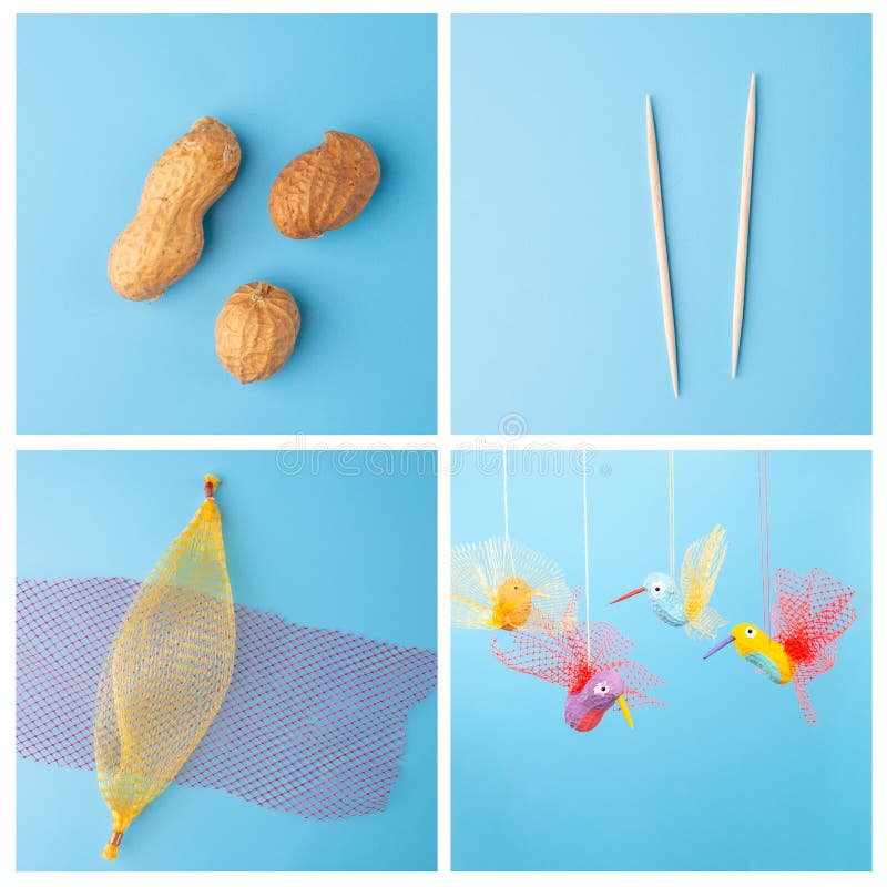Summer Craft Bird Tutorial, Easy for Kids, DIY, Made from Peanuts and ...