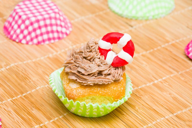 Summer Cupcake with Lifeguard Float Stock Photo - Image of baked, party ...