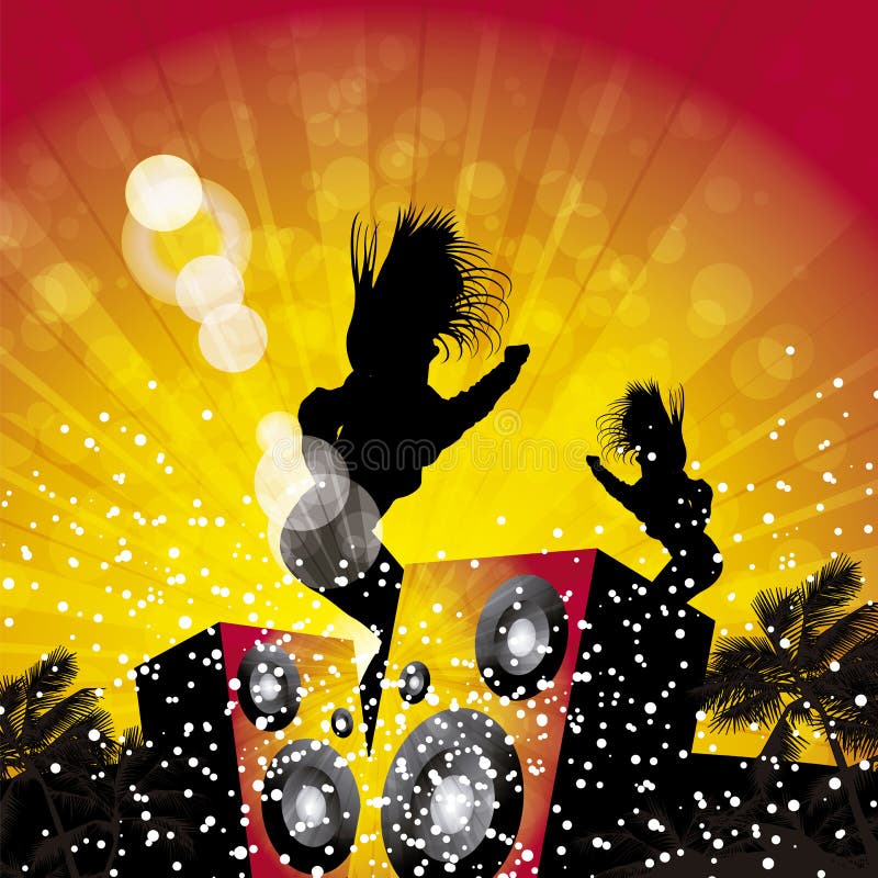 Summer dancers 3 stock vector. Illustration of disco - 30432721