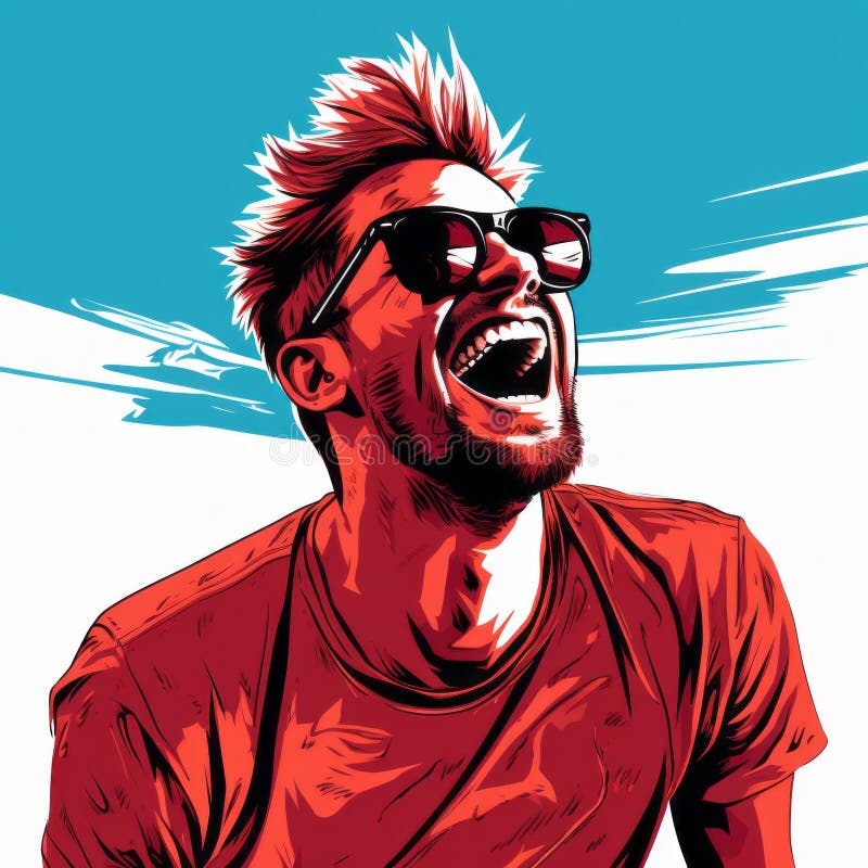 Summer Dark Red Software Developer Laughing - Highly Realistic ...