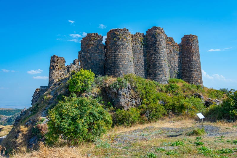 Summer Day at Amberd Castle in Armenia Editorial Image - Image of ...