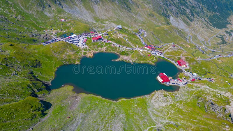 Summer Day at Balea Lake in Romania Stock Image - Image of lake, balea ...