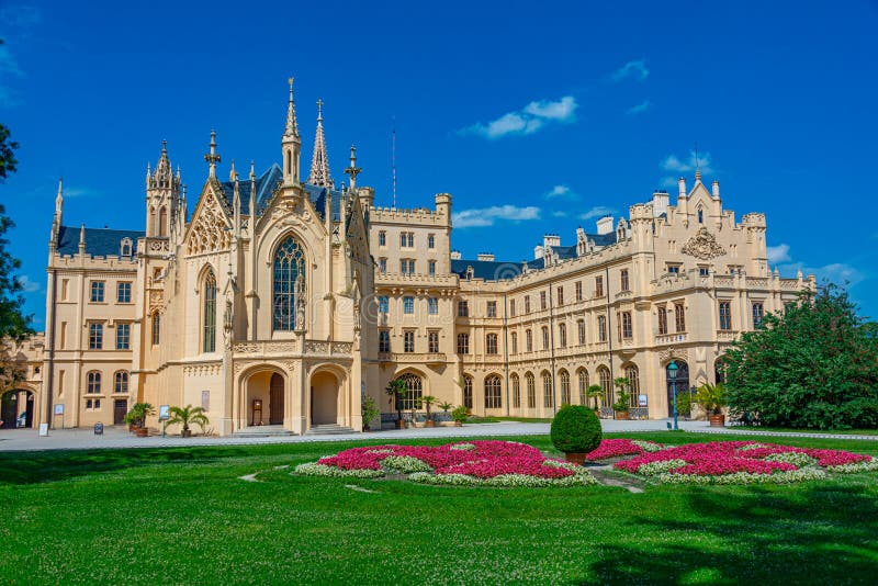 Summer Day at Lednice Chateau in Czech Republic Stock Photo - Image of ...