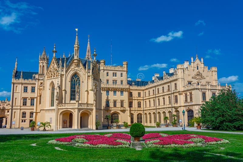 Summer Day at Lednice Chateau in Czech Republic Stock Image - Image of ...