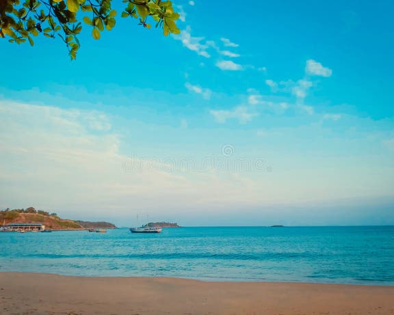 Summer Day, Light Colored Sand in the Beach Stock Image - Image of ...