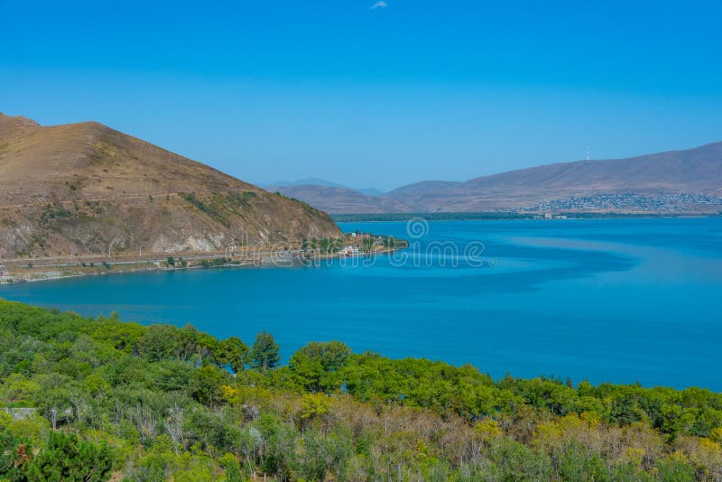 Summer Day at Sevan Lake in Armenia Stock Photo - Image of range, sevan ...