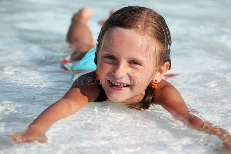 Summer Day at the Swimming Pool. Stock Photo - Image of little, people ...