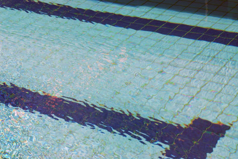 Ripple Water in Swimming Pool with Sun Reflection. Stock Image - Image ...