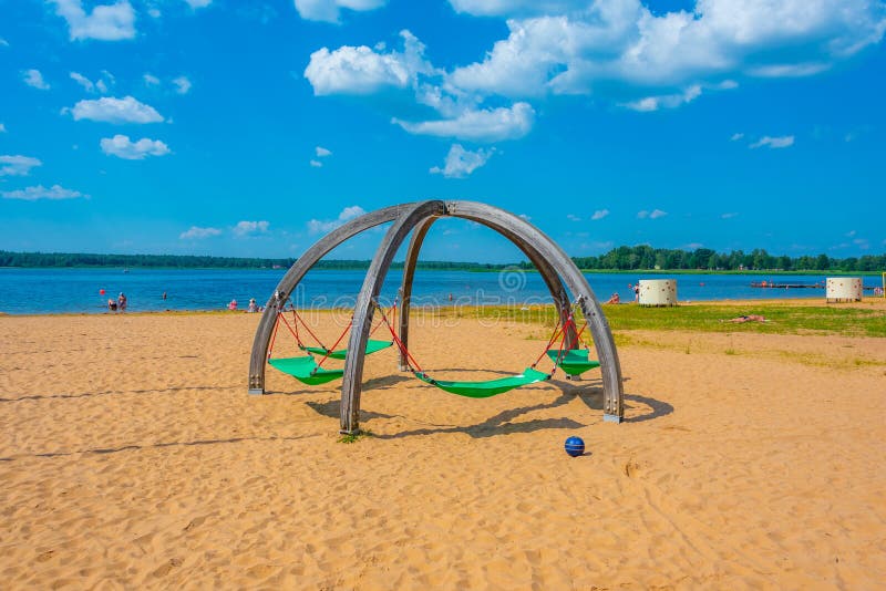 Summer Day at Tamula Beach at Voru in Estonia Stock Image - Image of ...