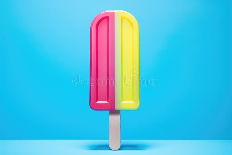 Summer Delight: Vibrant Popsicle on Blue for a Refreshing Treat ...