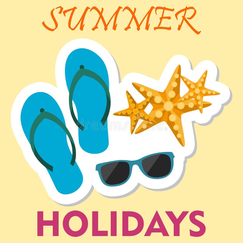 Summer Design Summer Holidays Stock Illustration - Illustration of flip ...