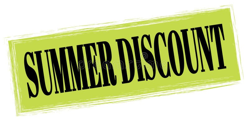 SUMMER DISCOUNT Text Written on Green-black Stamp Sign Stock ...