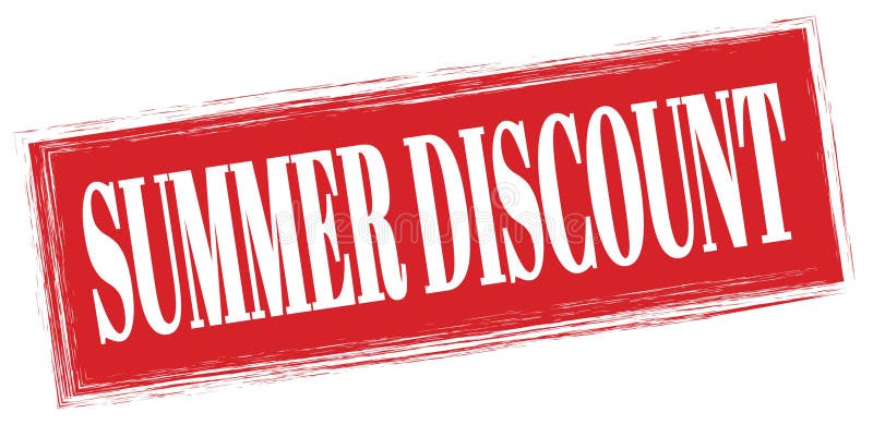 SUMMER DISCOUNT Text Written on Red Stamp Sign Stock Illustration ...