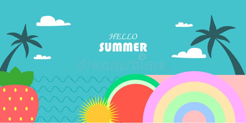 Summer Display. Vector Illustration. EPS 10 Stock Vector - Illustration ...