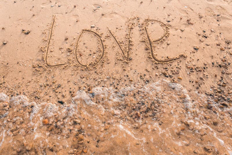 Summer Drawn Letters on a Sandy Beach. Text Template Pattern. Creative ...