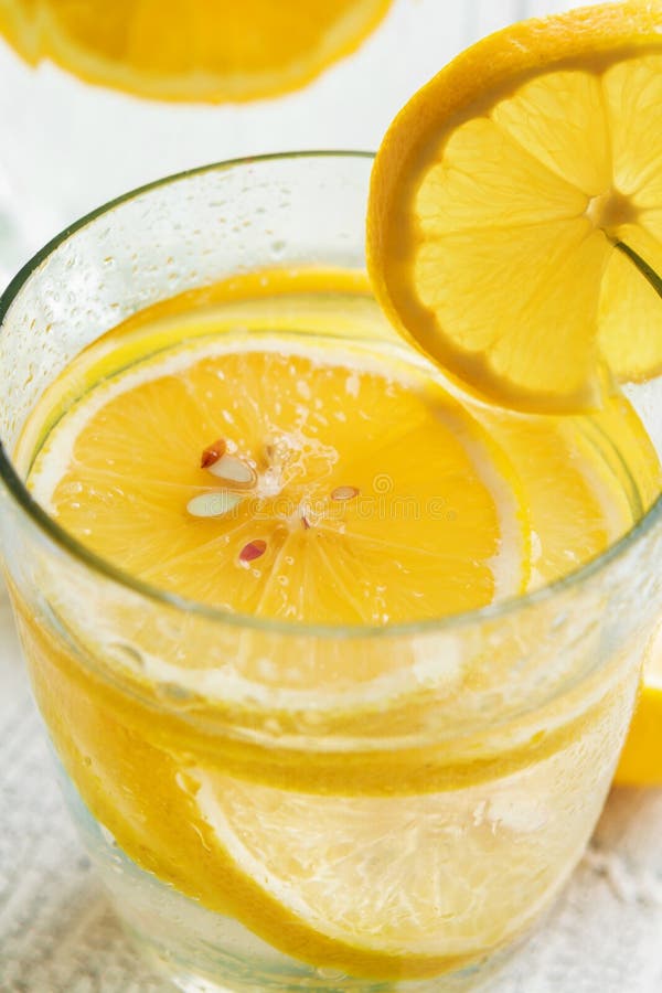 Summer Drink. Traditional Lemonade with Lemon Mint Stock Image - Image ...