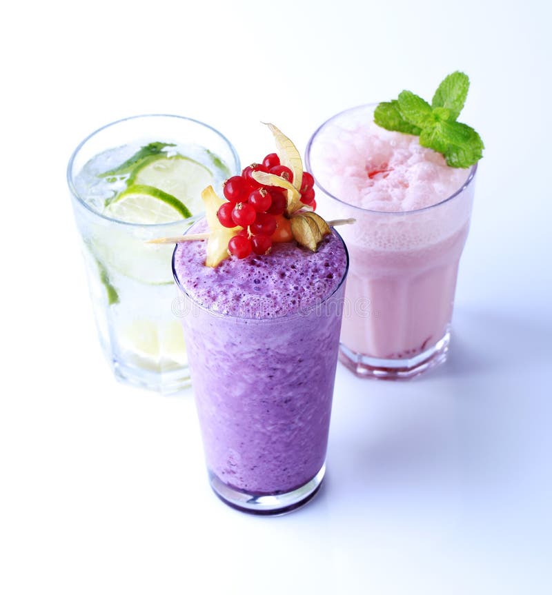 Summer drinks stock image. Image of shake, soda, berry - 17342337
