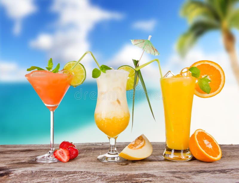 Summer drinks stock image. Image of glass, deck, beverage - 25497497