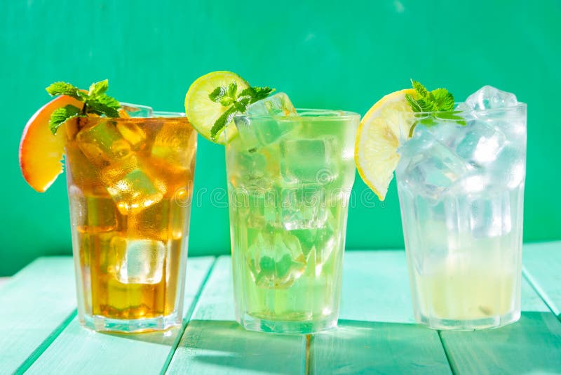A Selection of Iced Teas and Coffees in Different Shapes, Sizes, and ...