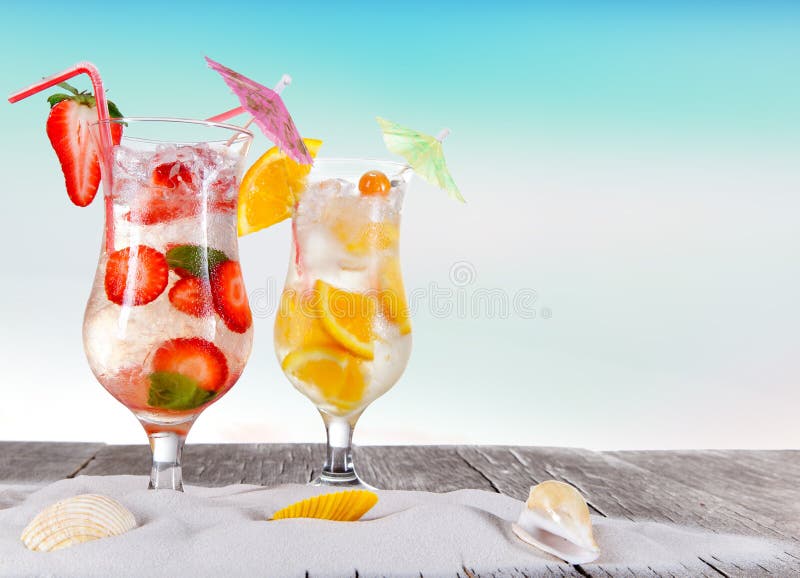 Summer drinks stock image. Image of water, white, blue - 31344105